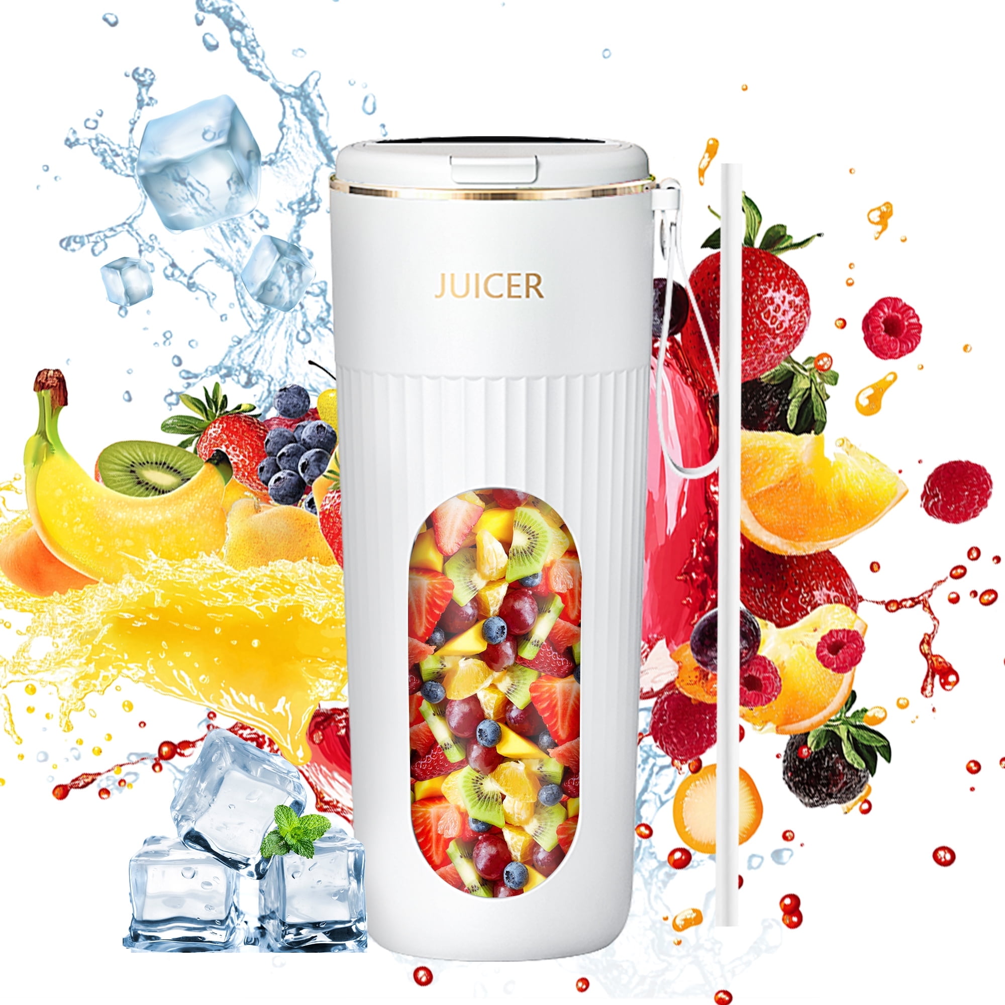 Portable Blender, Mini Personal Blender for smoothies USB Rechargeable ...