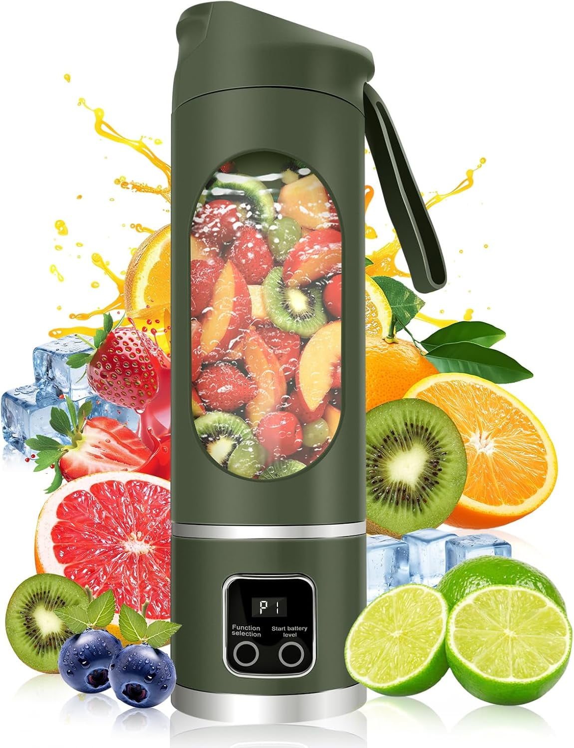 Portable Blender Personal Electric USB，500ML juicer Shakes and ...