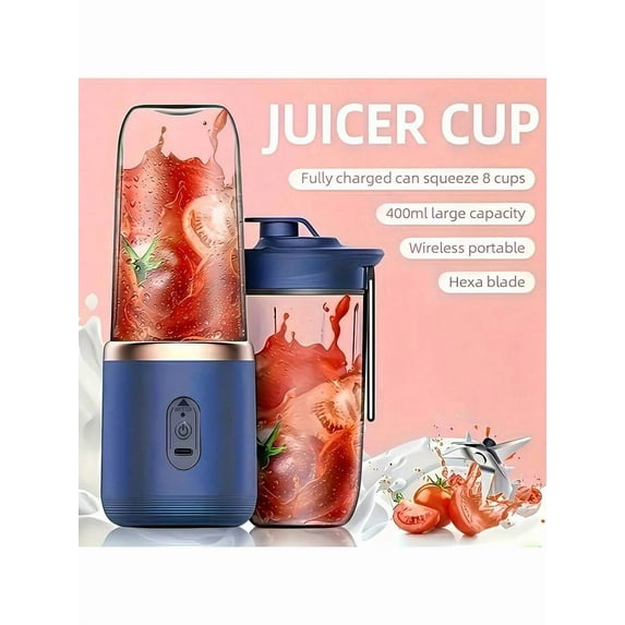 Portable Blender for Shakes and Smoothies Mini Wireless Personal Juicer ...