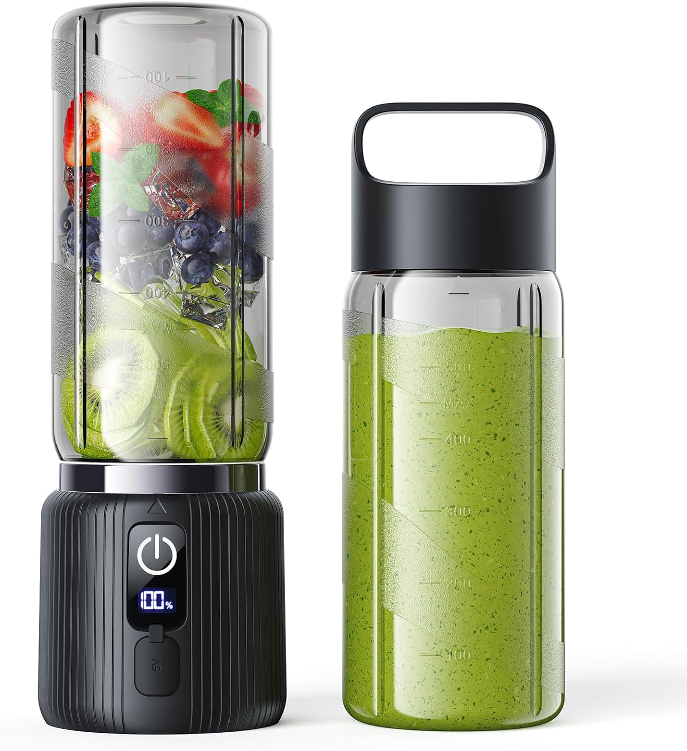 Portable Blender, Small Smoothie & Shake Maker with 8 Blades, 17 oz ...