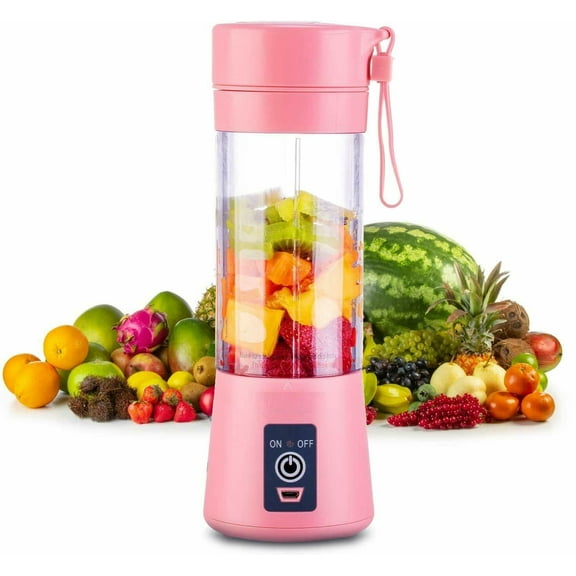 Qonioi Portable Juicer Cup, USB Rechargeable Mini Blender for Shakes ...