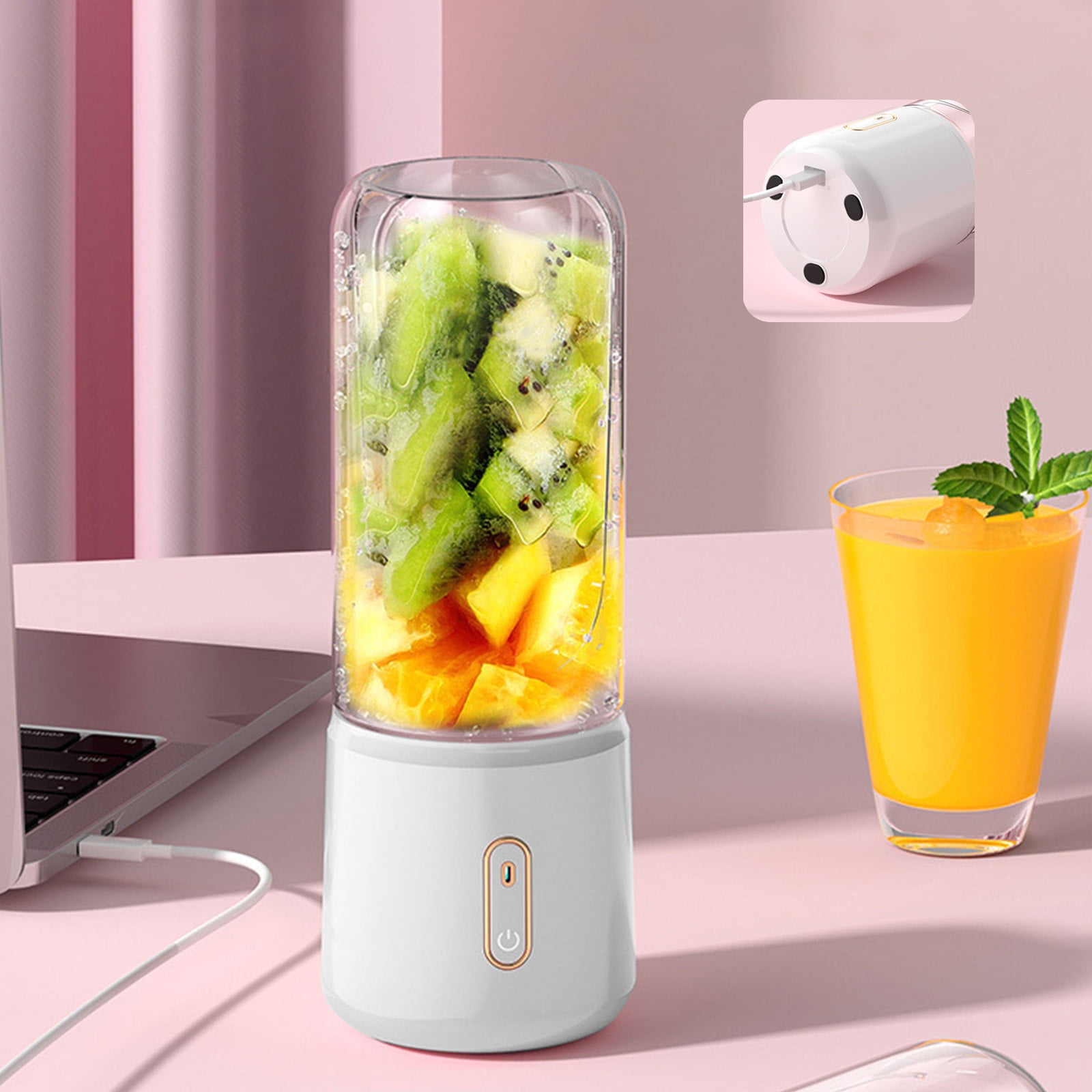 Portable Blender,USB Rechargeable Personal Mixer,Mini Blender for Fruit ...