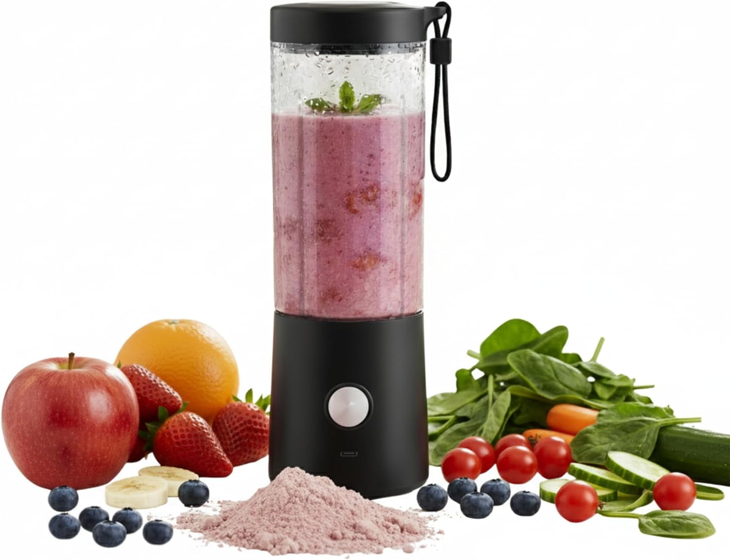 Portable Blender for Smoothies & Shakes – 16oz Mini Personal Blender ...