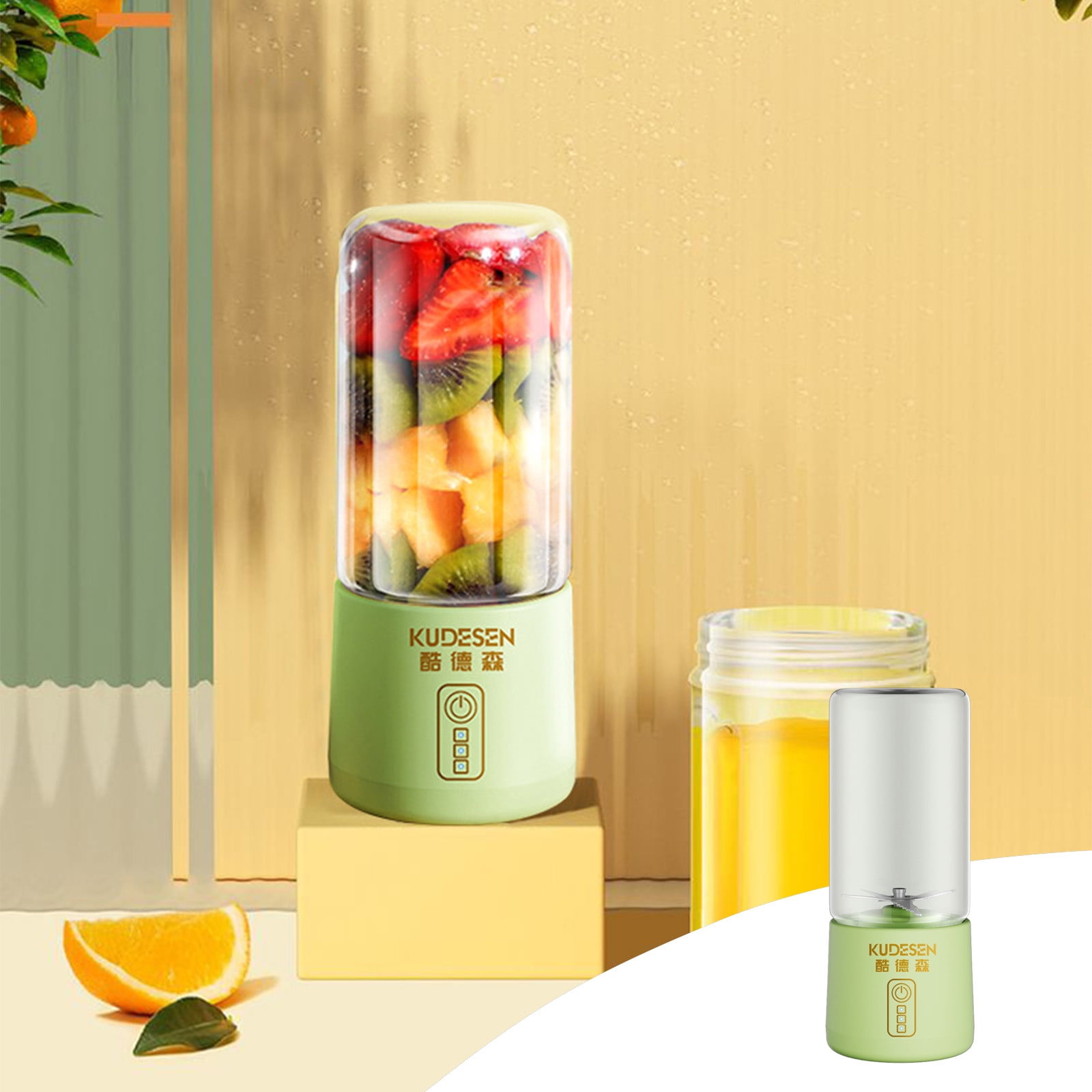 Portable Blenders, USB Rechargeable Juicer for Shakes, 6 Stainless Steel Blades, 350ml, Handheld ...