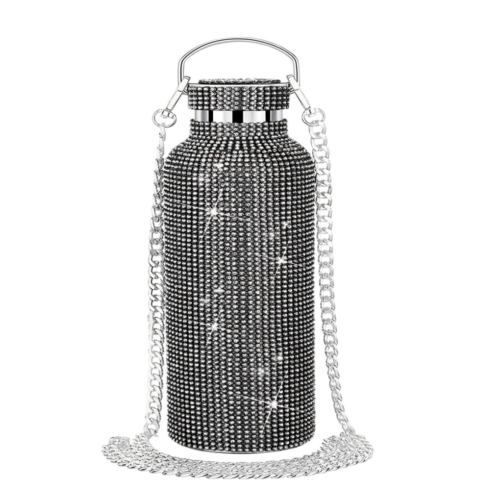 Portable Bling Water Bottle Glitter Rhinestone Cup StainlessSteel Cup ...