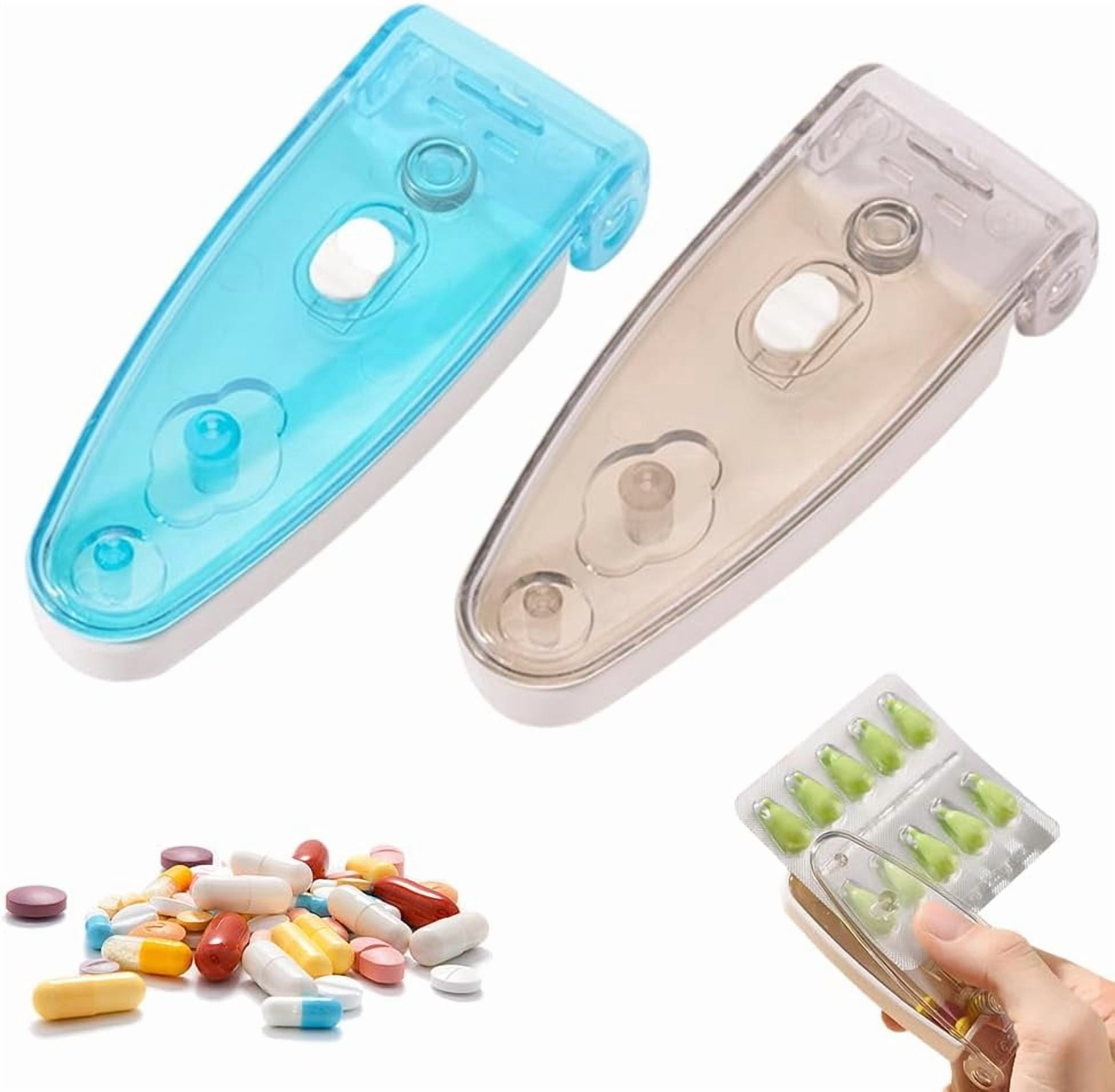 Portable Blister Pack Opener with Storage Box, Pill Popper Tool for ...