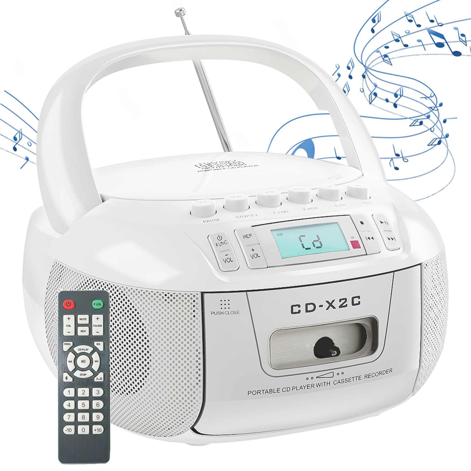 Jensen Jcr 322 Modern Home Cd Tabletop Stereo Clock Digital Am Fm Radio