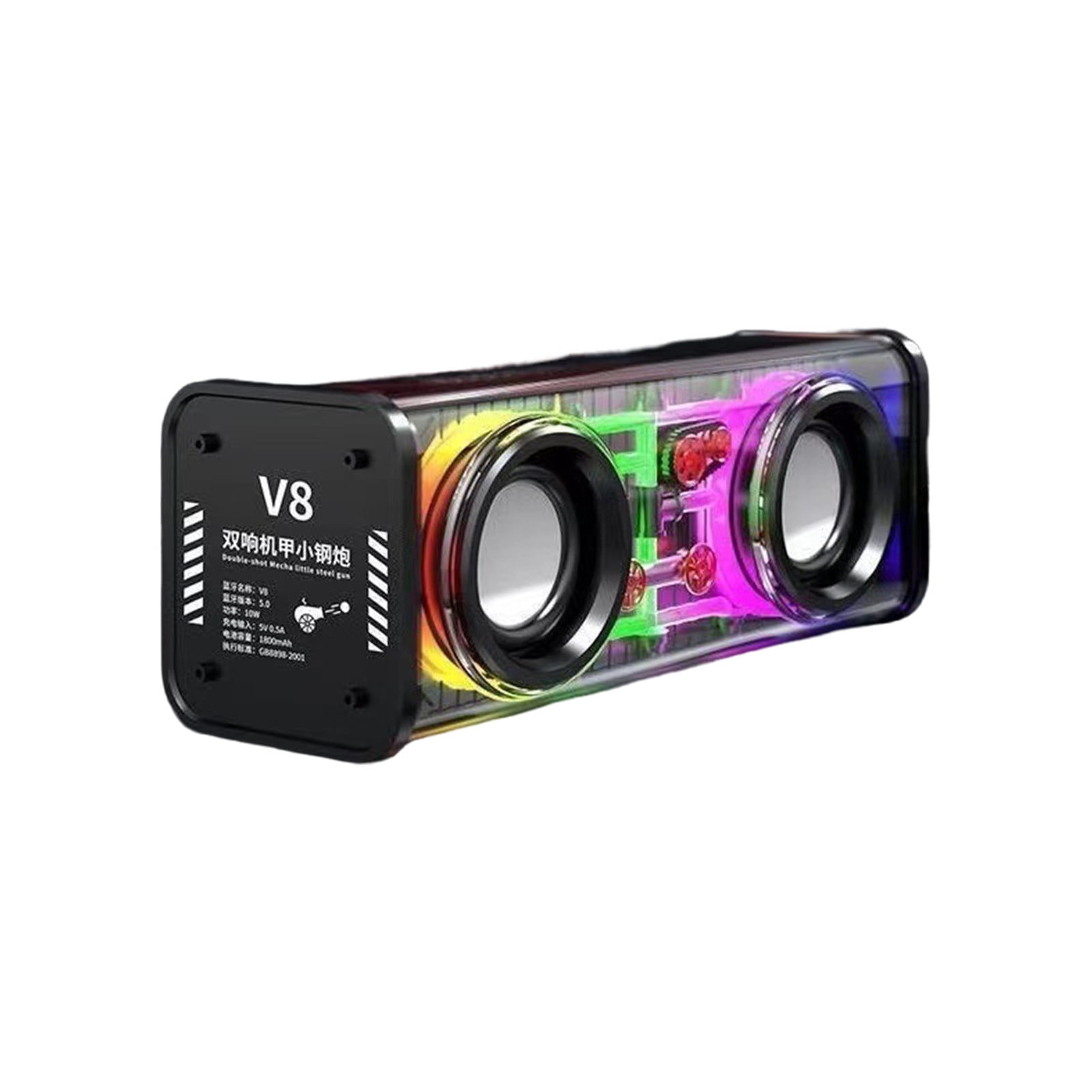 Portable Bluetooth Speaker with LED Light Show - 3D Surround Sound ...