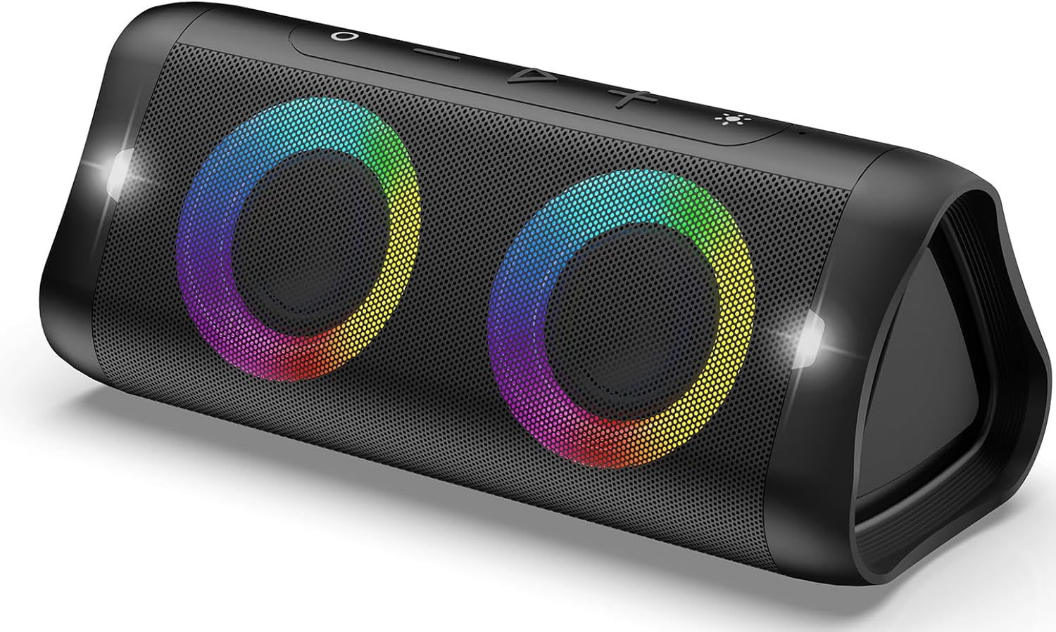 Portable Bluetooth Speaker with Lights, 30W Stereo Sound, Bass Boost ...