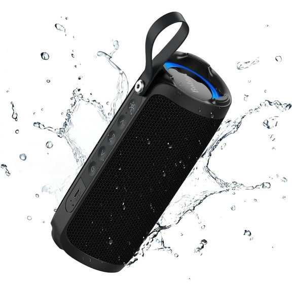 Portable Bluetooth Speaker, IPX6 Waterproof Speaker with Punchy Bass ...
