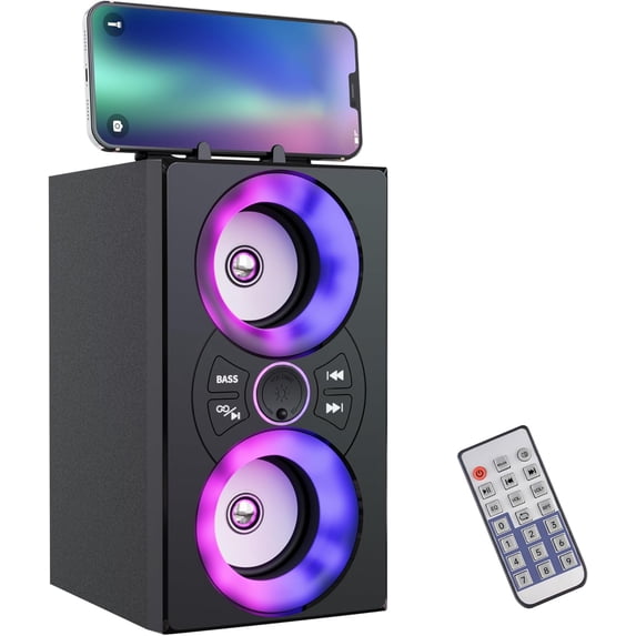 Portable Bluetooth Speaker with TWS, Lights, Remote Control and Phone ...