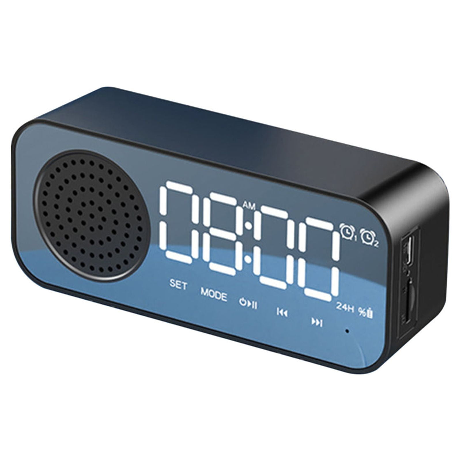 Portable Bluetooth Speaker Vmvidoty Alarm Clock For Bedroom/Office ...