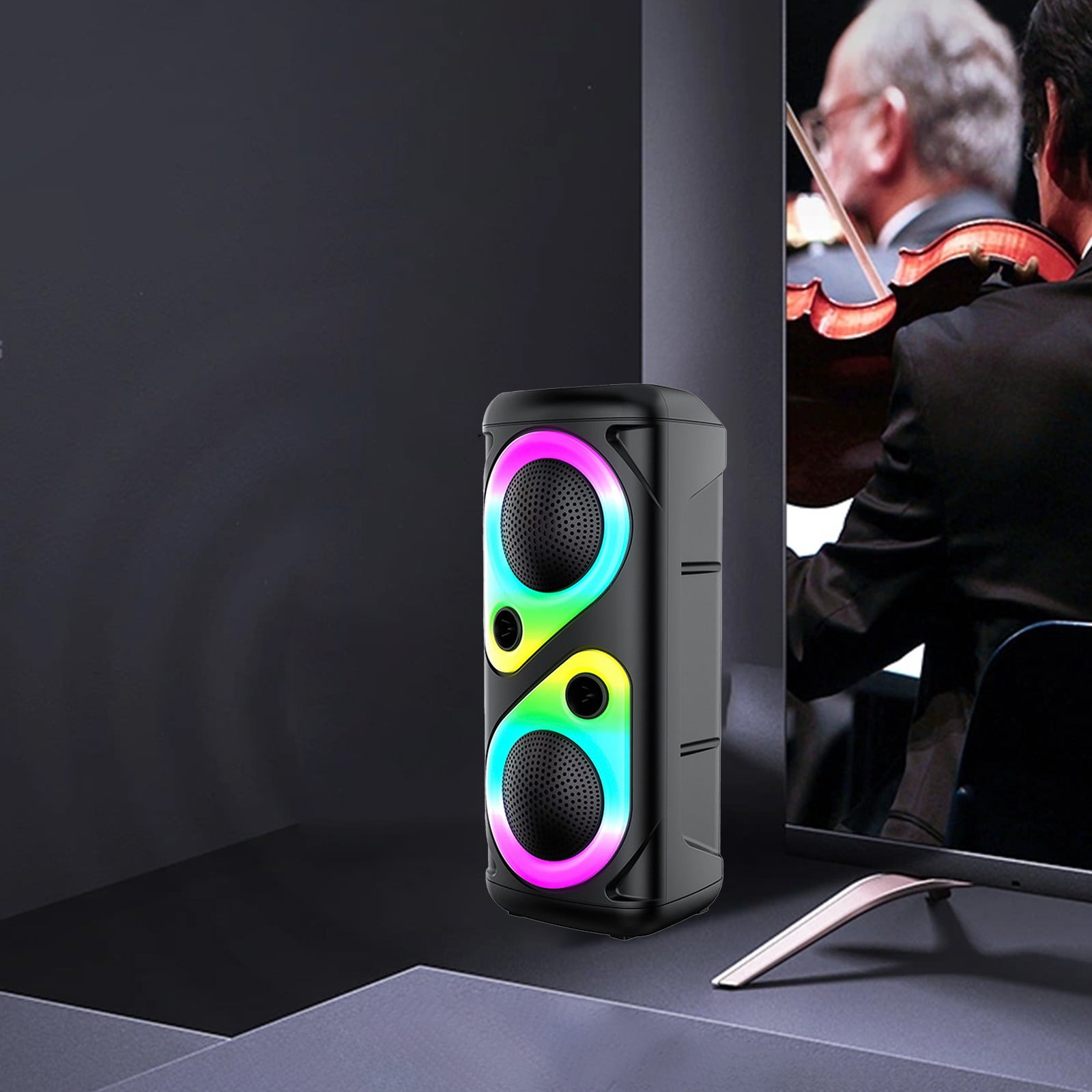 Portable Bluetooth Speakers RGB Colorful High Battery Low Latency ...