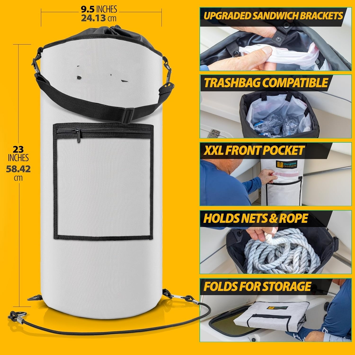 Portable Boat Trash Can, Reusable Trash Bag, Boating Equipment, Boat ...