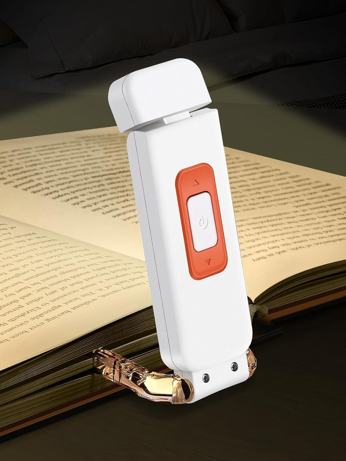Portable Book Light, Clip-On Rechargeable LED Reading Light for Books ...