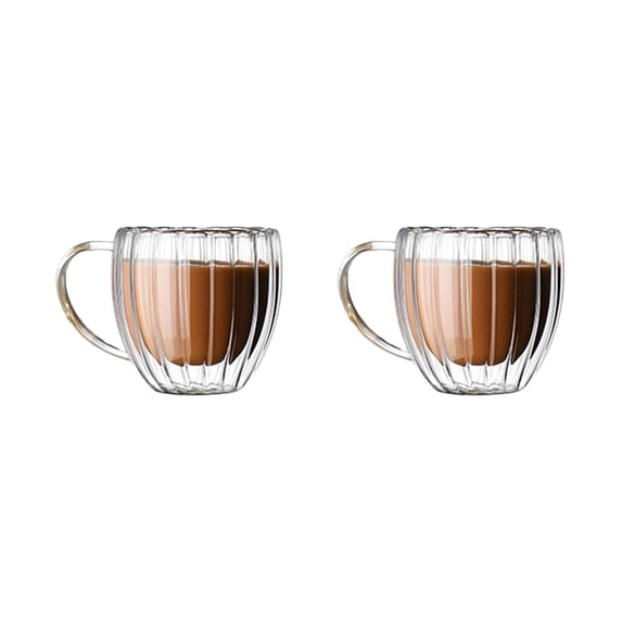Portable Borosilicate Glass Tumblers Double Wall Structure Beverage ...