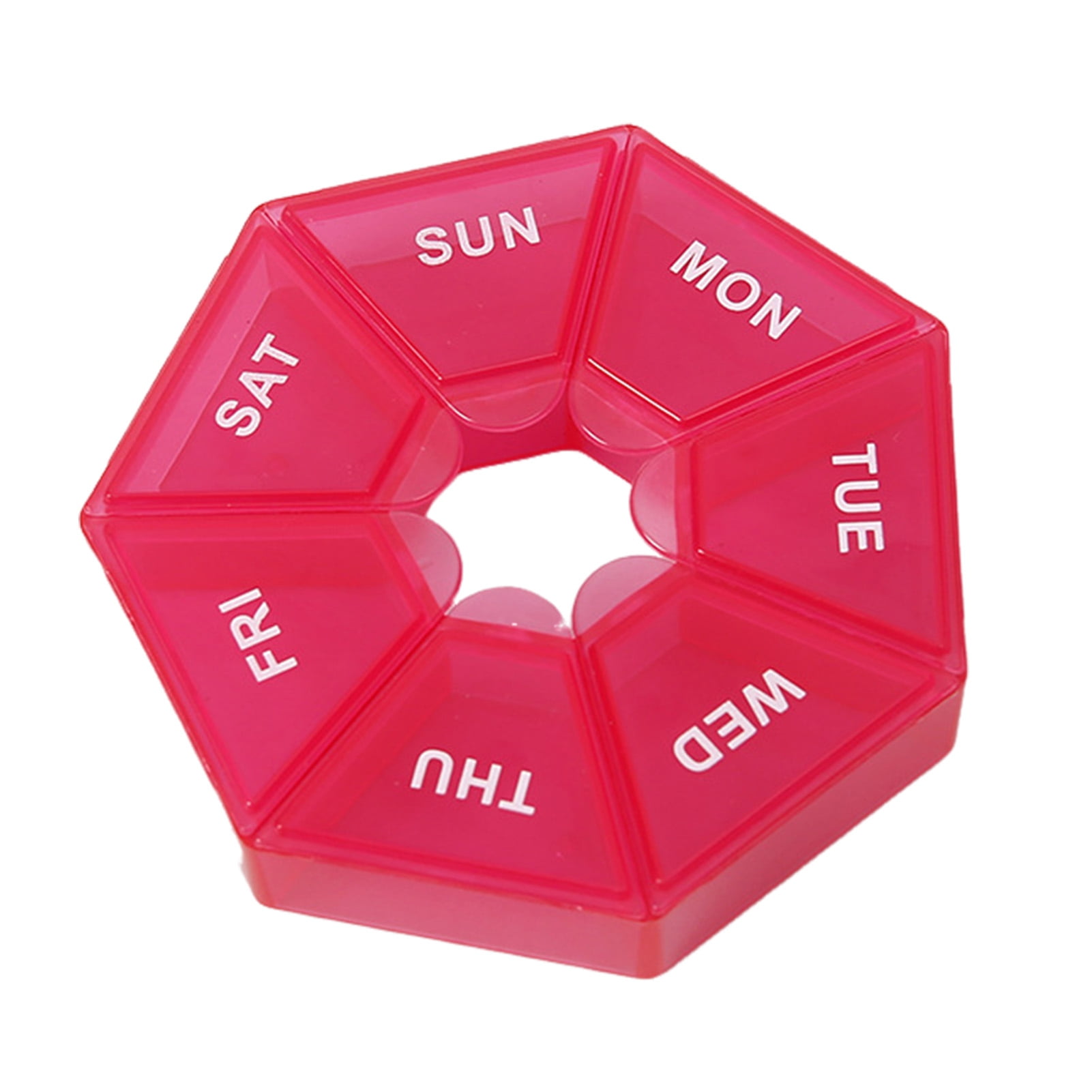 Portable Box Weekly Organizer with 7 Compartments Portable Travel Case ...