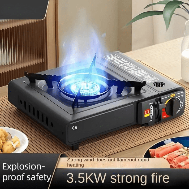 Portable Butane Gas Stove, Indoor Tabletop Cooking Burner with Safety ...