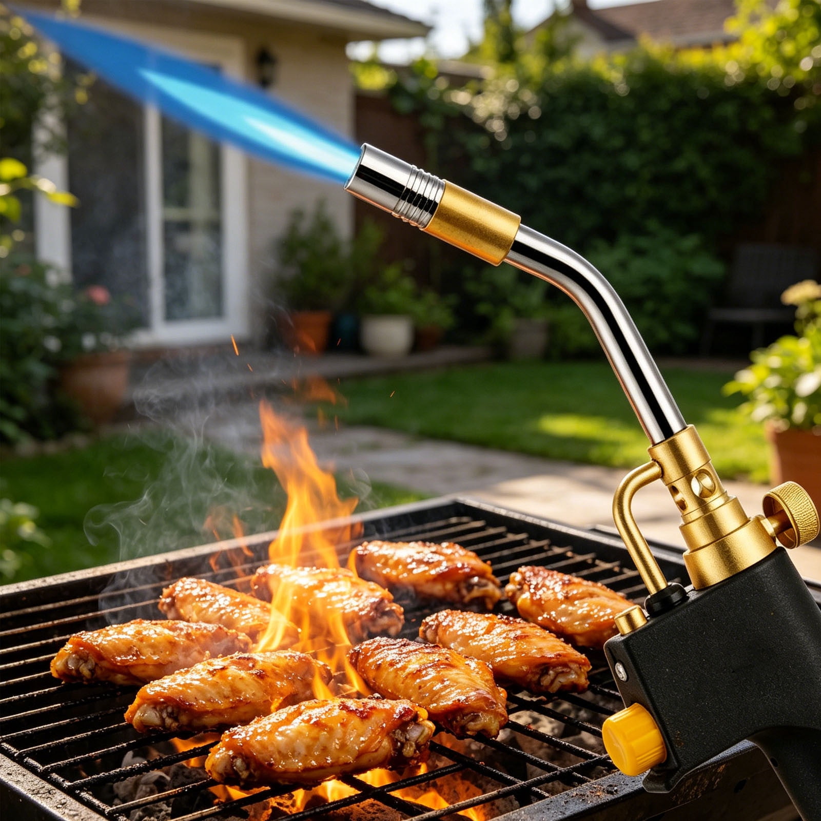 Portable Butane Torch Kitchen Blow Torch Adjustable Flame Culinary ...