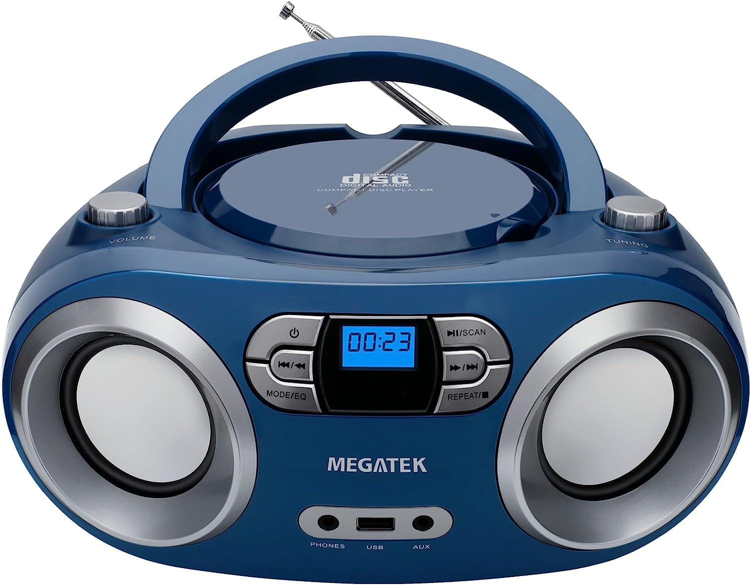 The Portable CD Boombox with FM Stereo Radio, Bluetooth, USB Port, and ...