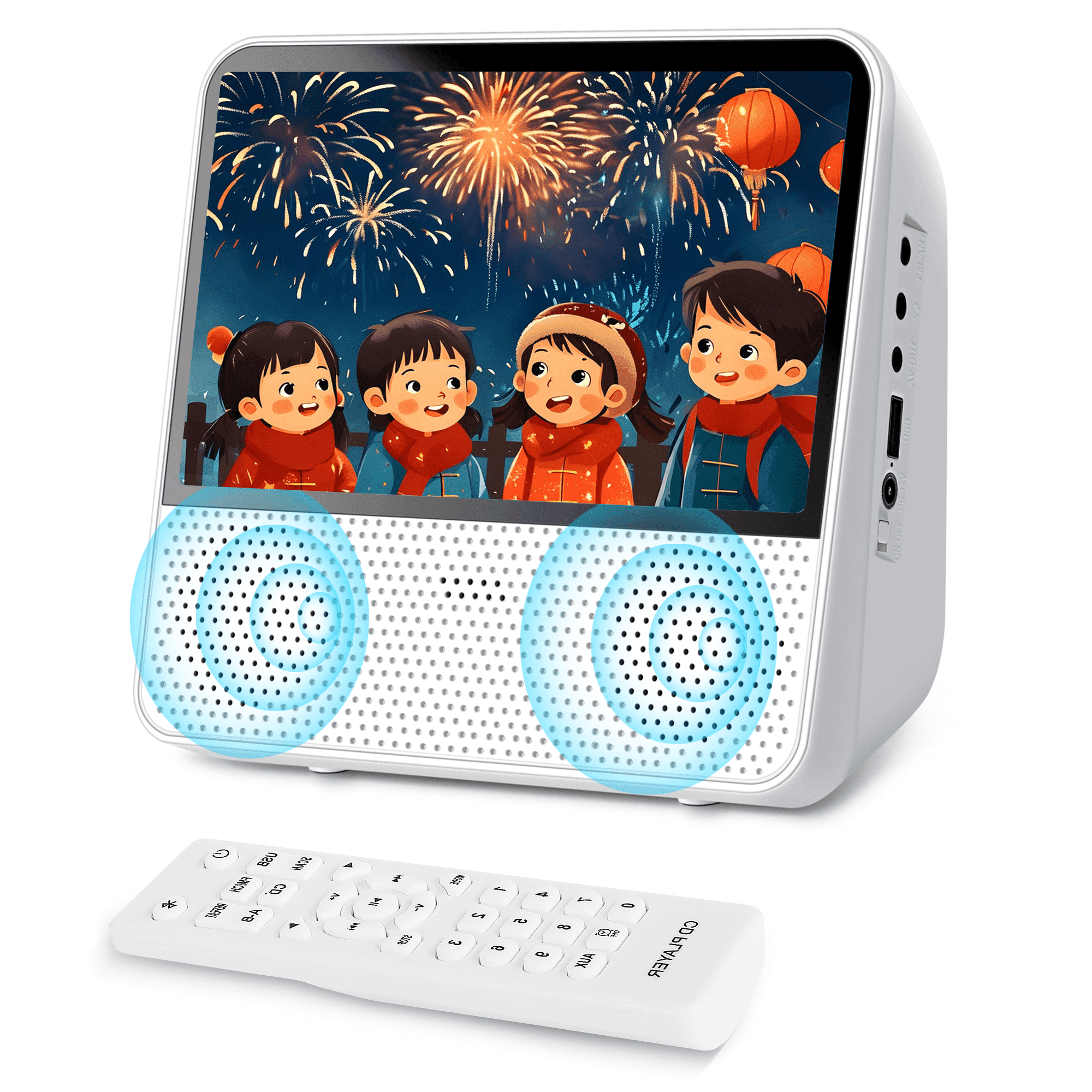 Portable CD DVD Player with 4000mAh Rechargeable Battery, Home CD/DVD ...