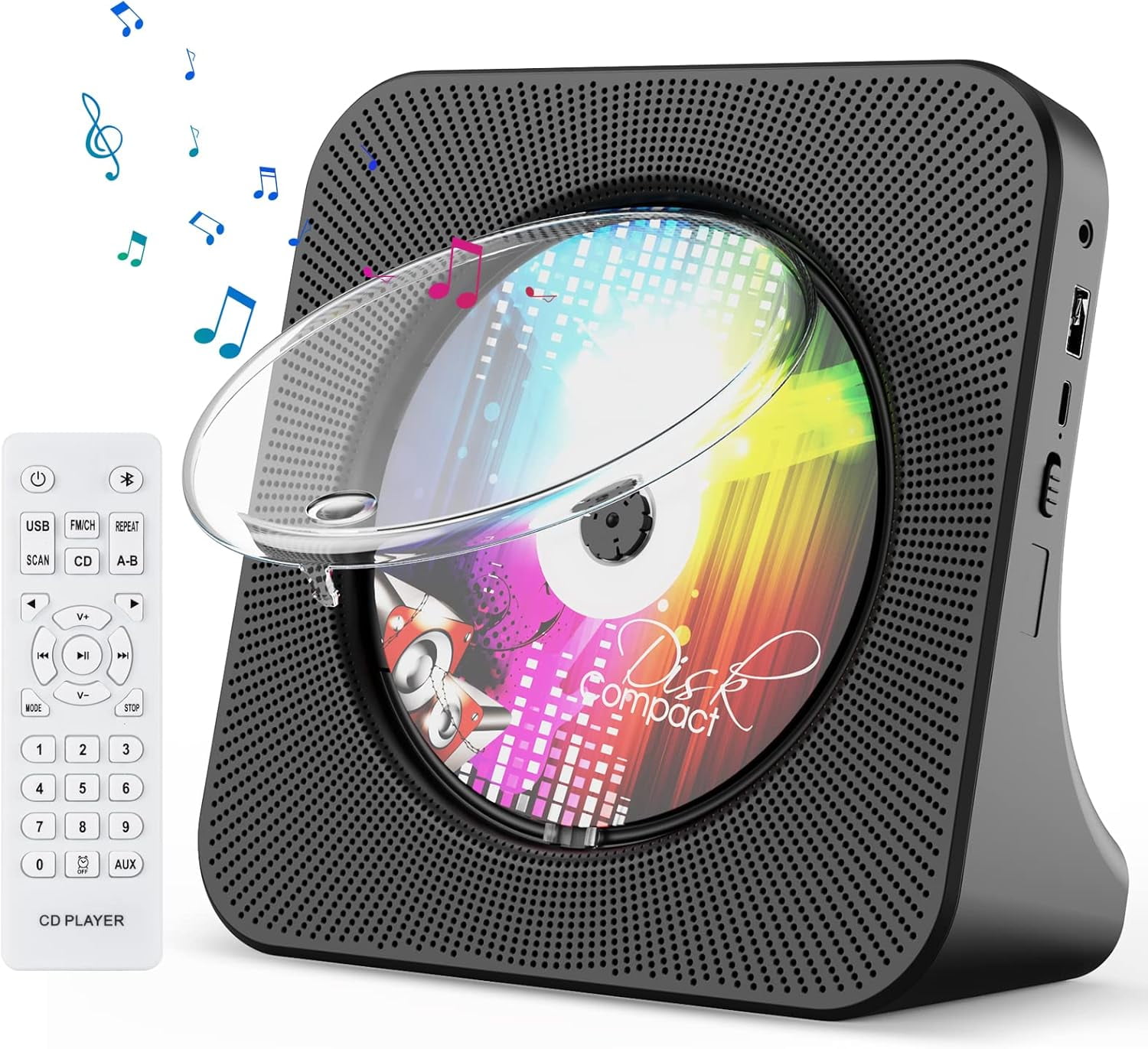 Portable CD Player, Bluetooth CD Kpop Player for Desktop with HiFi ...