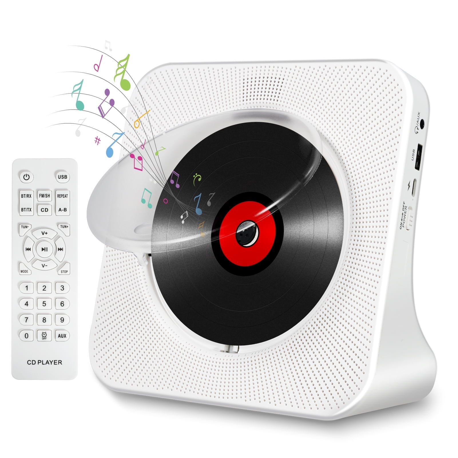 INFISU Portable CD Player, Bluetooth Rechargeable CD Player with ...