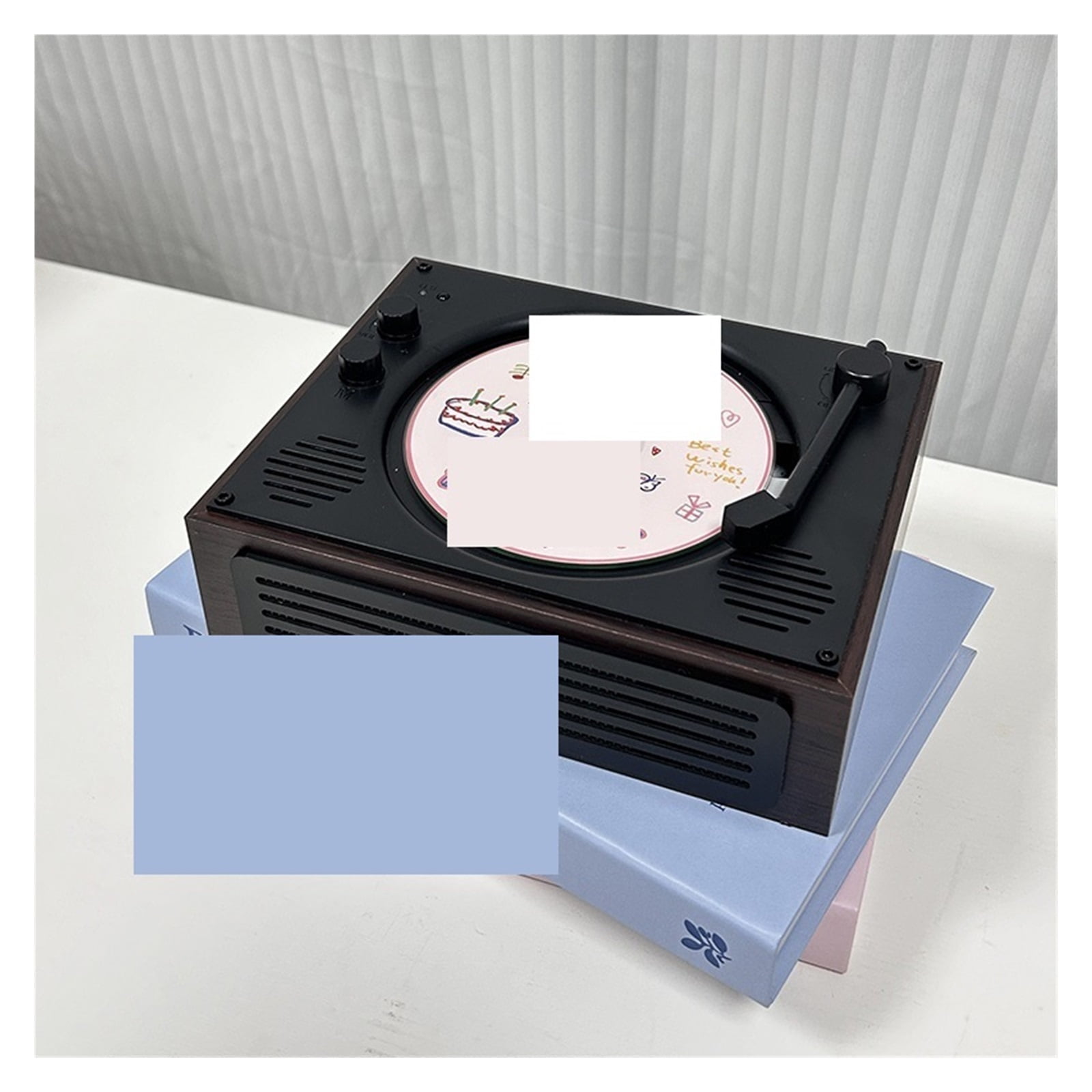 Portable CD Player Bluetooth Retro Music Player with Speakers Disc ...