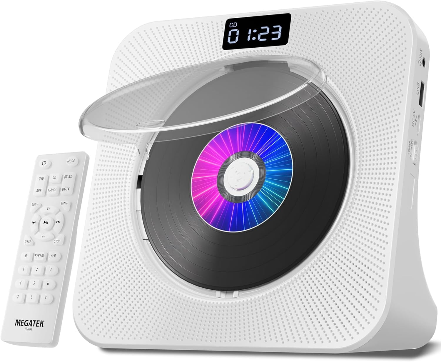 Portable CD Player Bluetooth for Home, Desktop CD Player with Stereo ...
