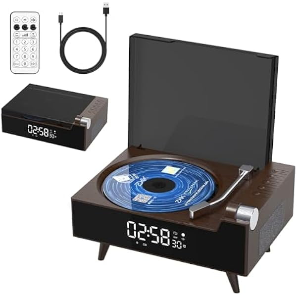 Portable CD Player for Home, CD Player with Hi-Fi Speaker Bluetooth ...