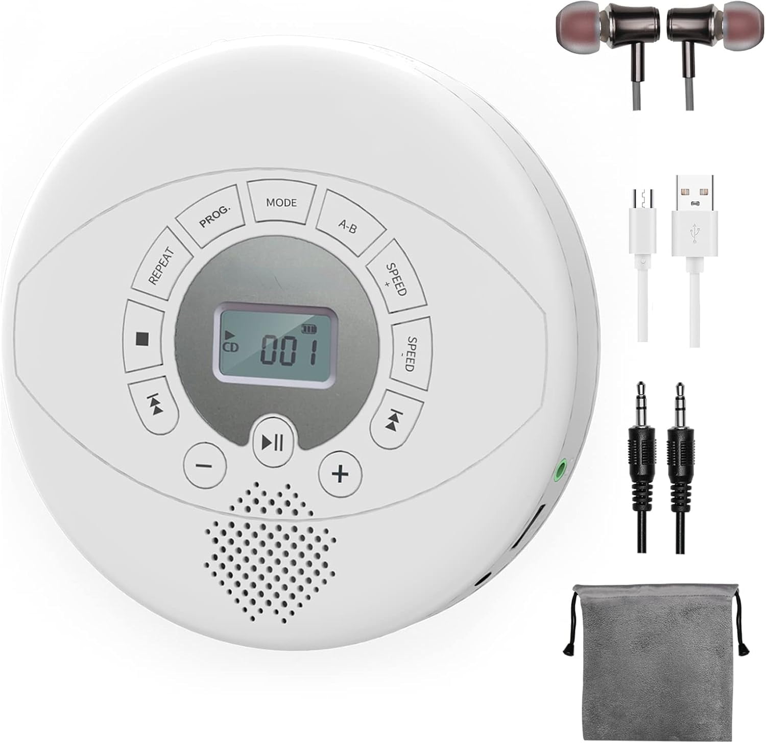 Portable CD Player, KUEPHOM Walkman CD Player with Headphones, Discman ...