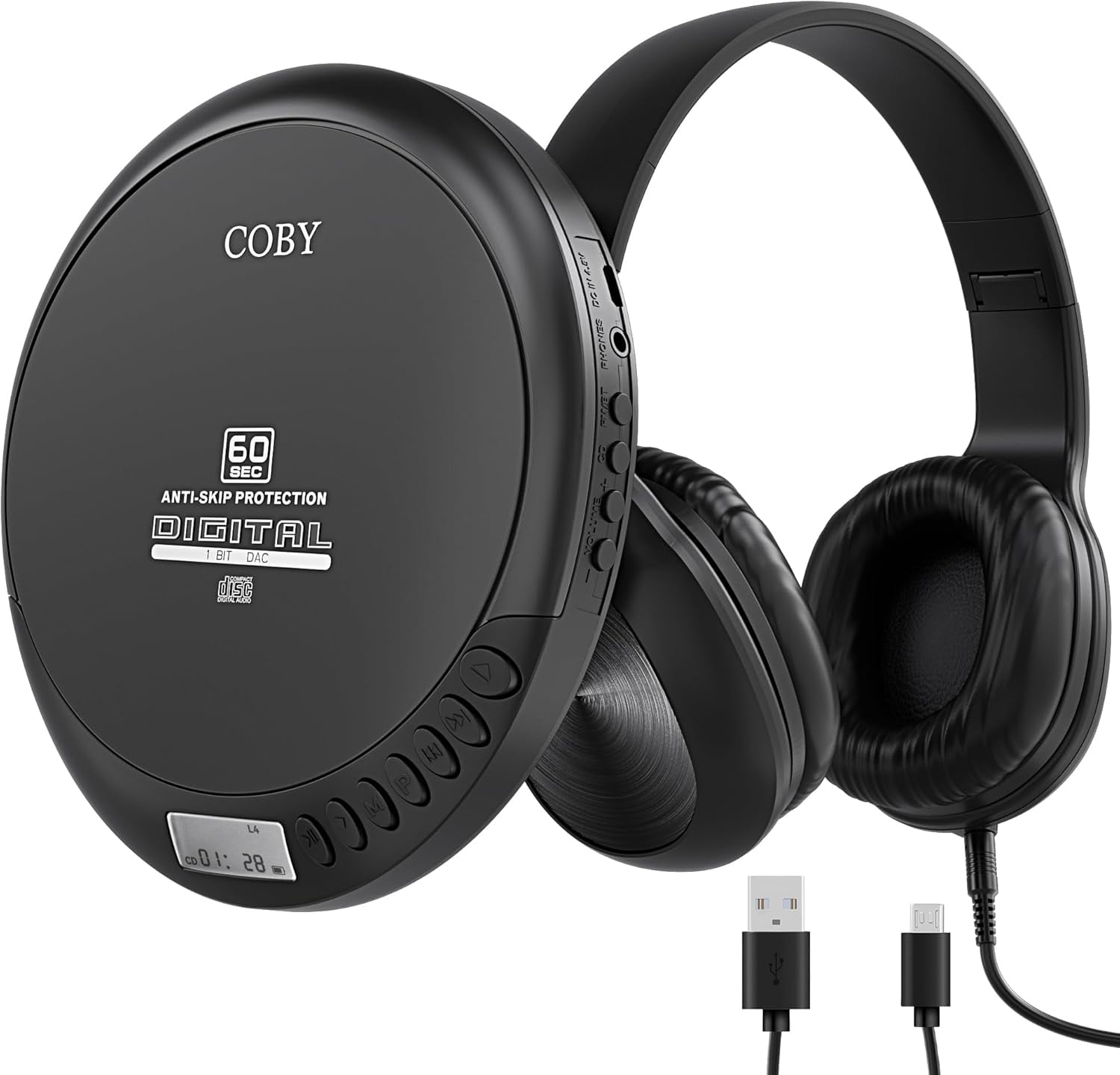 Portable CD Player with MP3 Playback & FM Radio | Compact Disc Discman ...