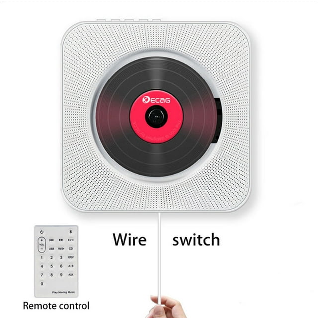 Portable CD Player Wall Mountable Bluetooth Boombox Home Office Audio ...