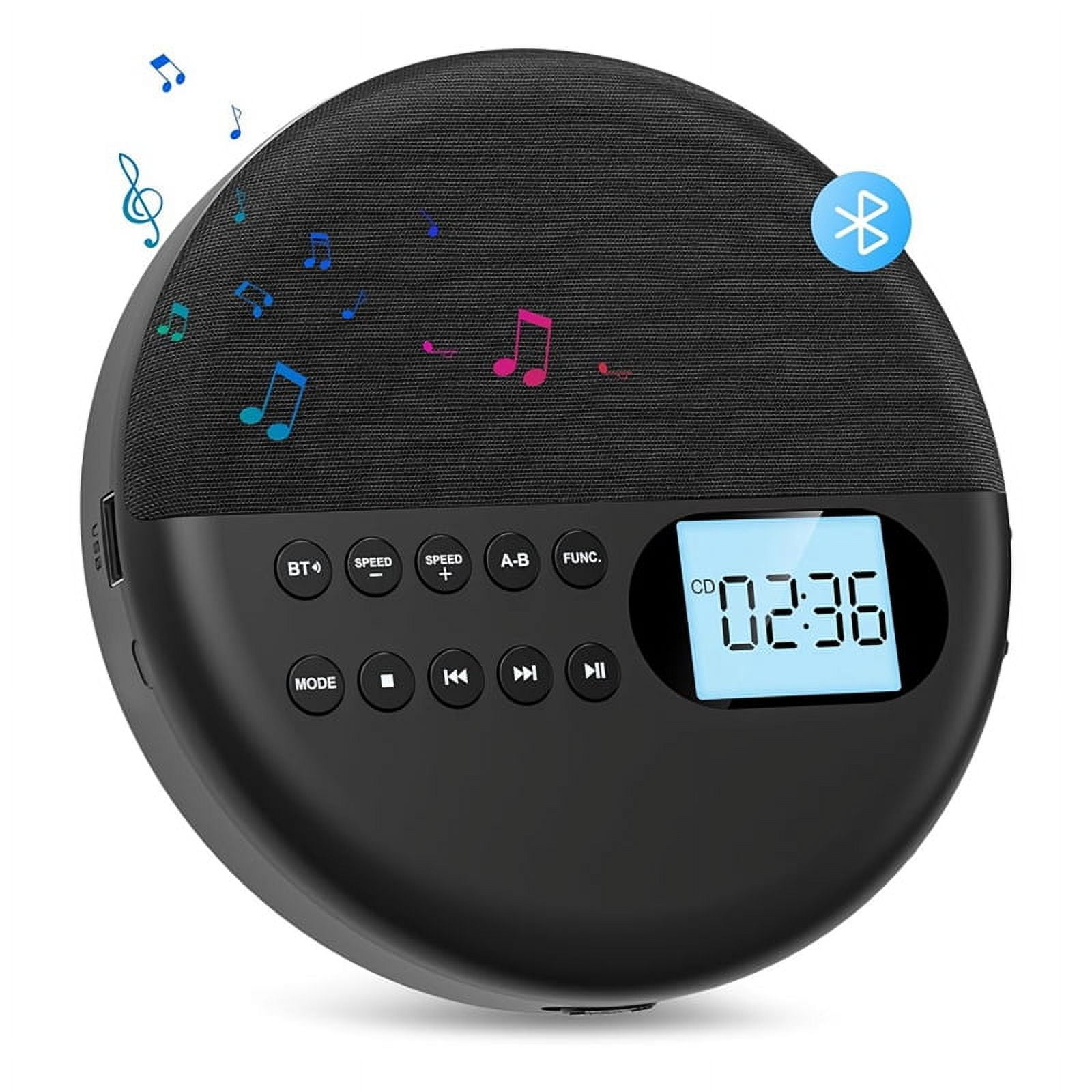 Portable CD Player and MP3 Player with Anti Skip Protection and Dual ...