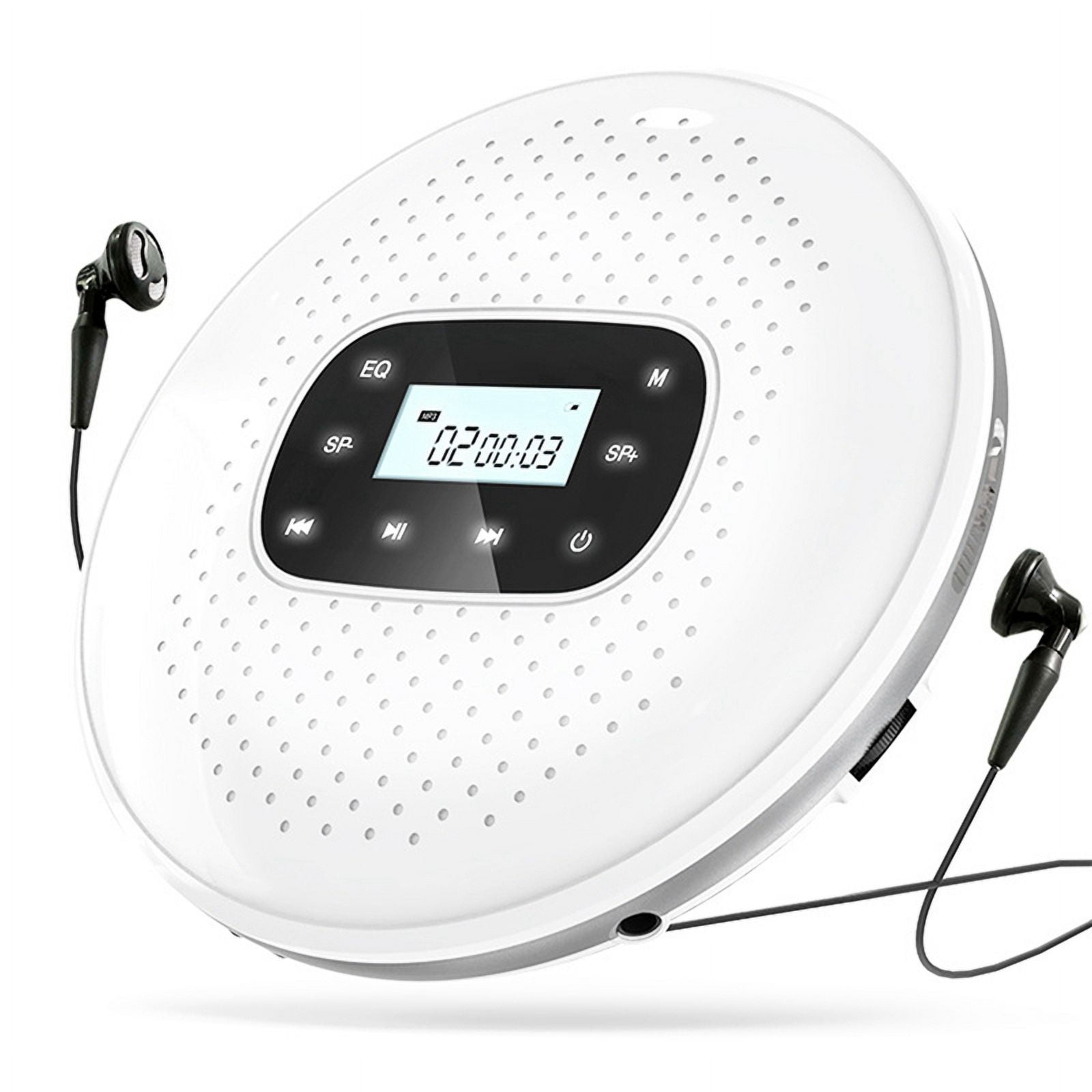 Portable CD Rechargeable Intelligent Touch Screen CD Player Digital Display Stereo Speaker for ...