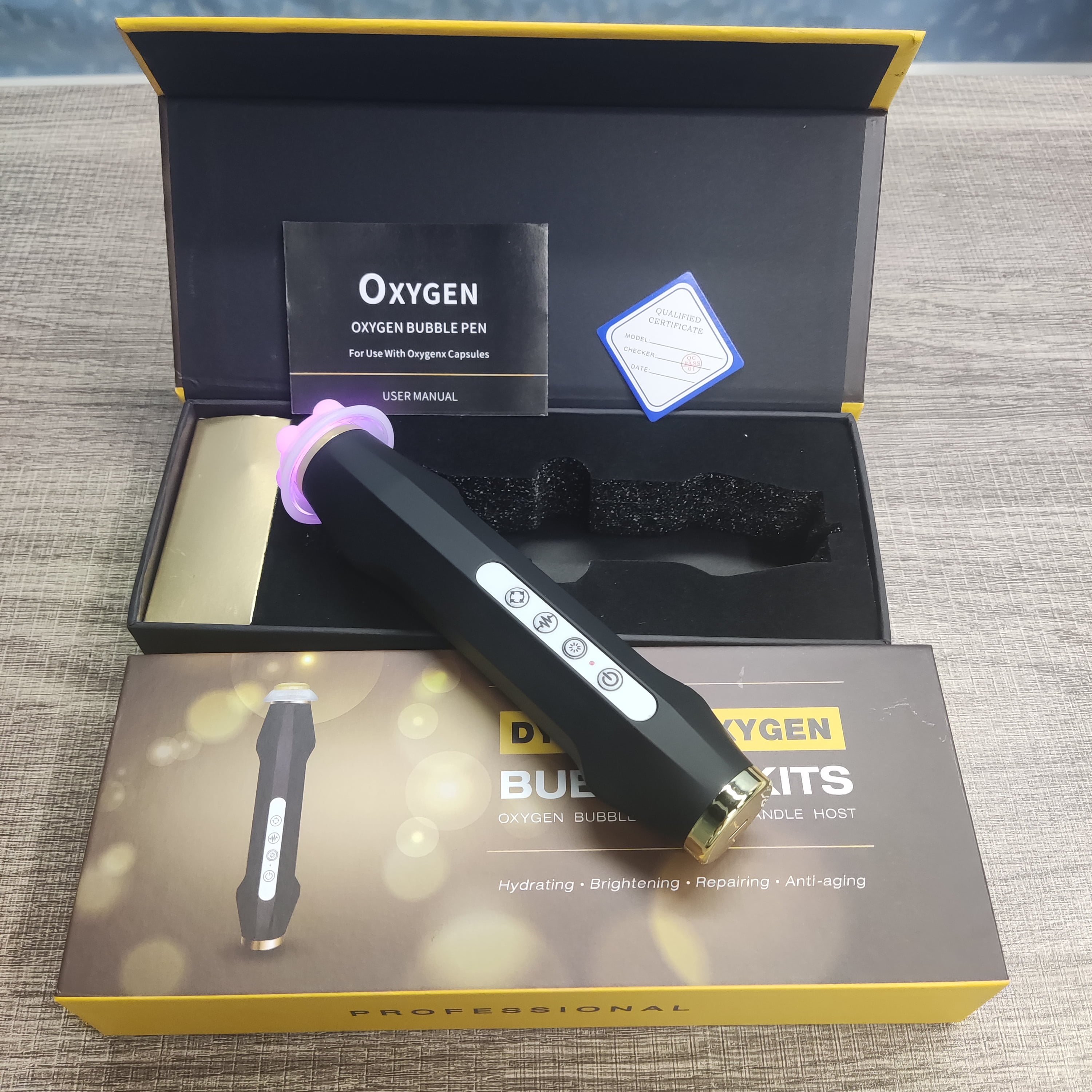 Portable CO2 Oxygen Bubble Machine Oxygenation Balance Revive Kit Serum ...