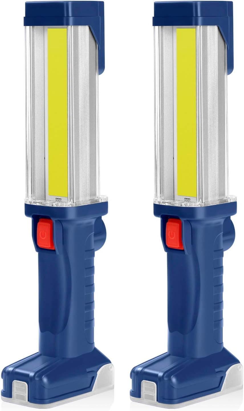 Portable COB Work Light, Bright Handheld Light with Base, Hook, Work ...