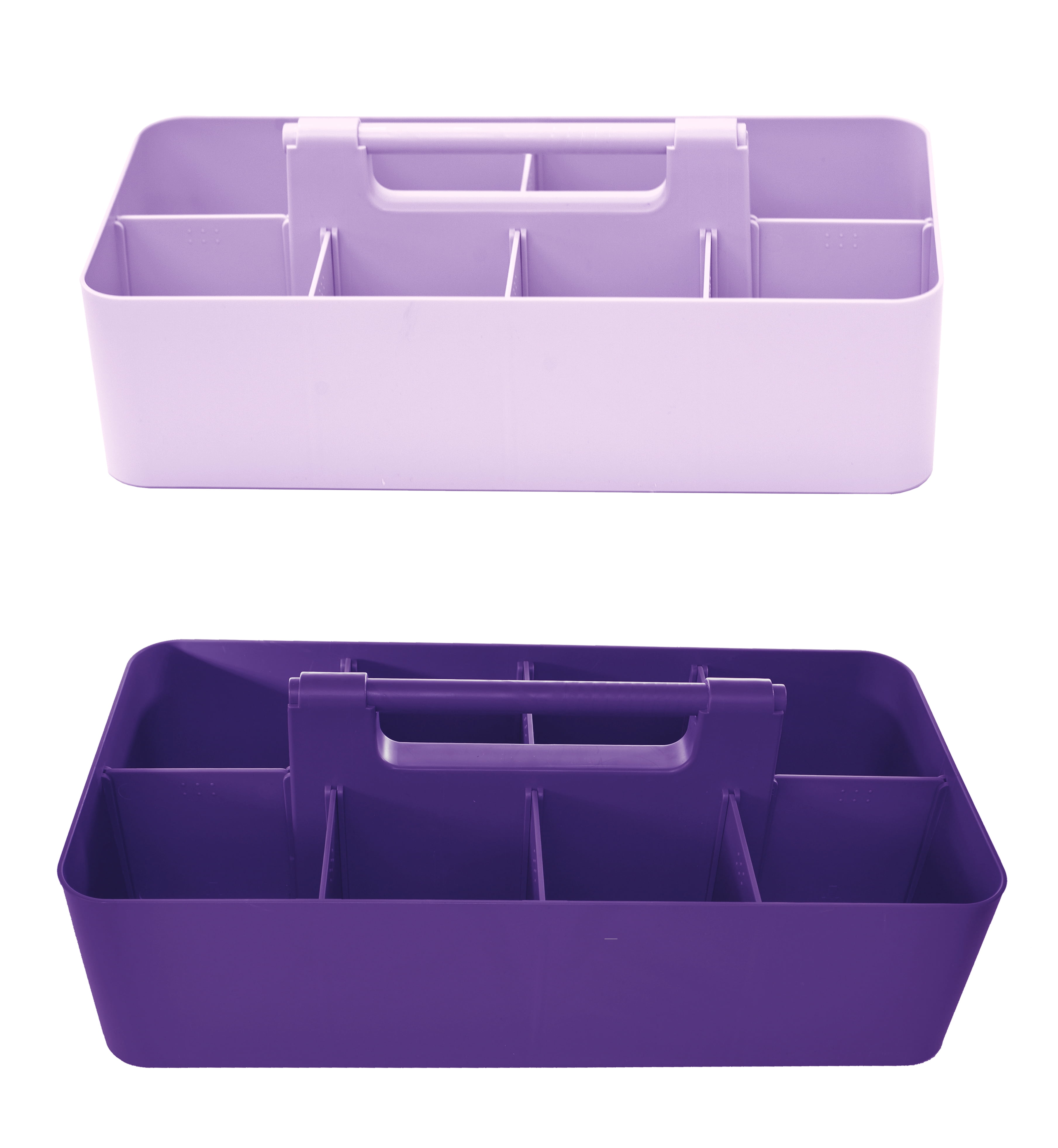 Portable Caddy Organizer -2 Plastic Caddy with Handle | Desk, Makeup ...