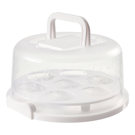 Portable Cake Carrier with Handle and Lid, Handheld PP Plastic Cake Box ...