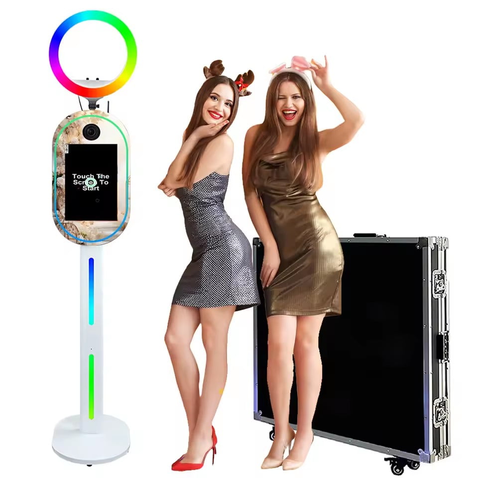 WideMeet Wedding Party Birthday LED Photobooth with 15.6-Inch Touch ...