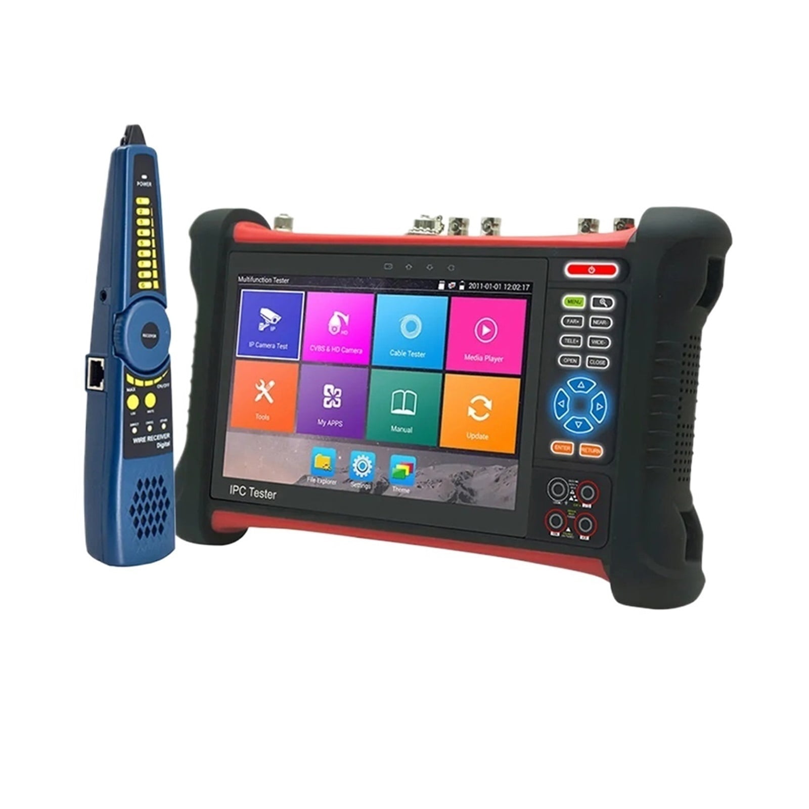 Portable Camera Tester, 7 Inch 4k CCTV IPC Tester 8MP TVI CVI SDI CVBS ...