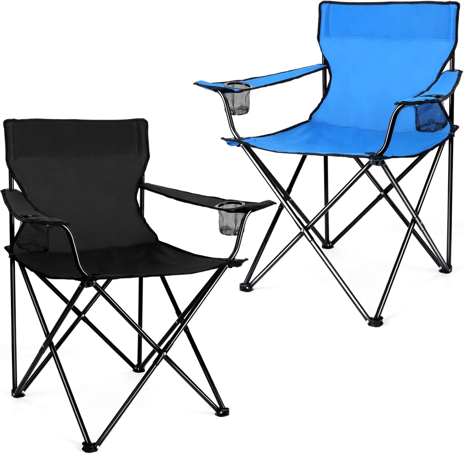 Portable Camping Chair, Outdoor Lawn Folding Chairs for Adults, Heavy ...