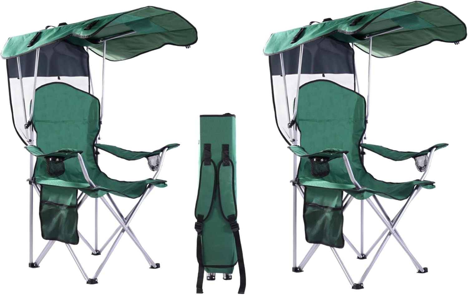 Portable Camping Chair with Canopy - Folding Chair with Canopy, Durable ...