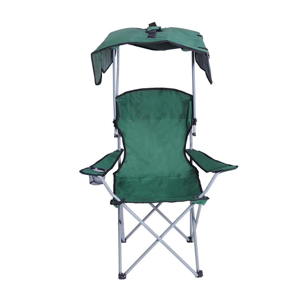 Portable Camping Chairs with Shade Canopy Original Green - Walmart.com