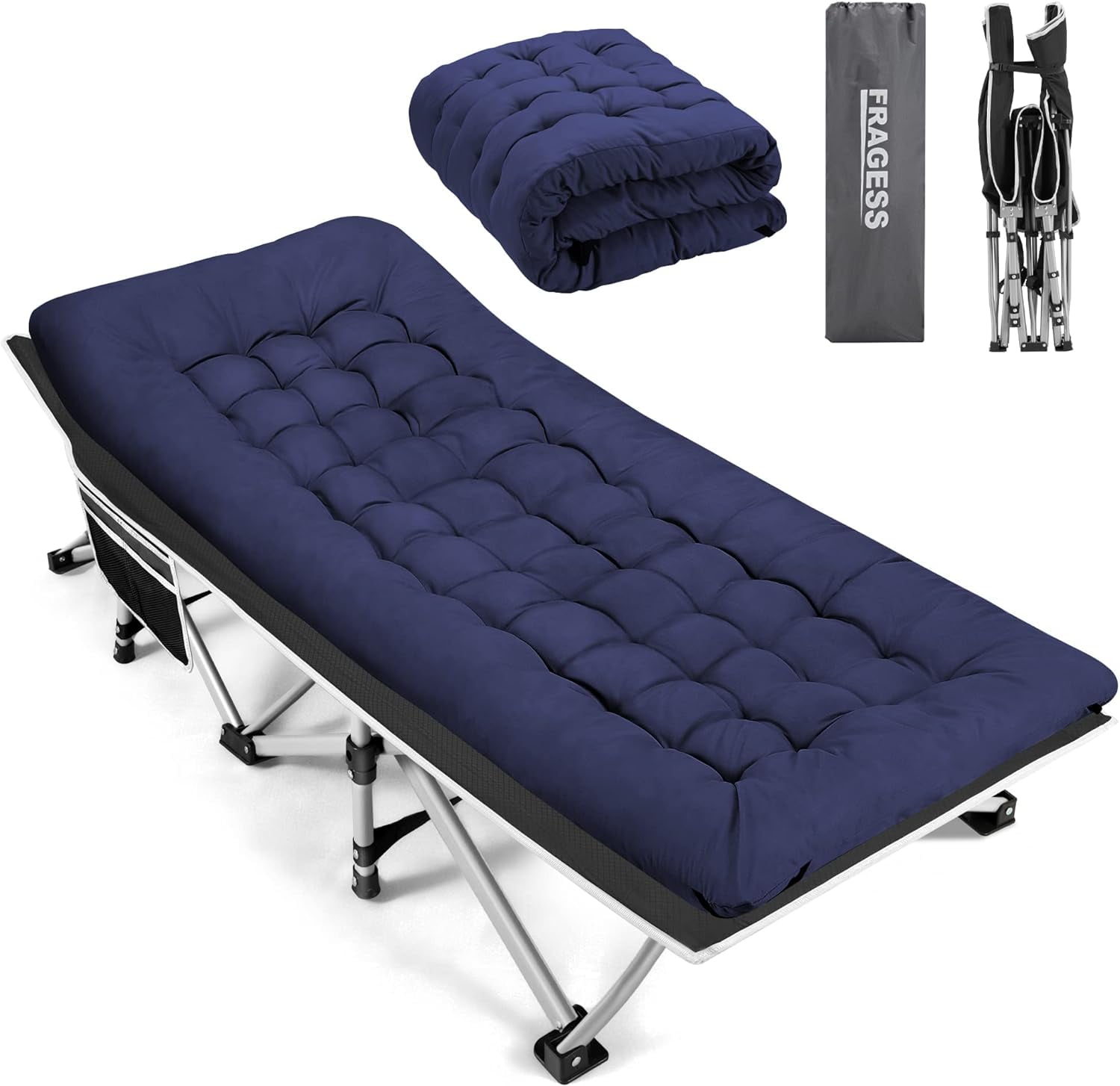 Portable Camping Cot, Sleeping Cots for Adults, 28" Extra Wide Folding ...