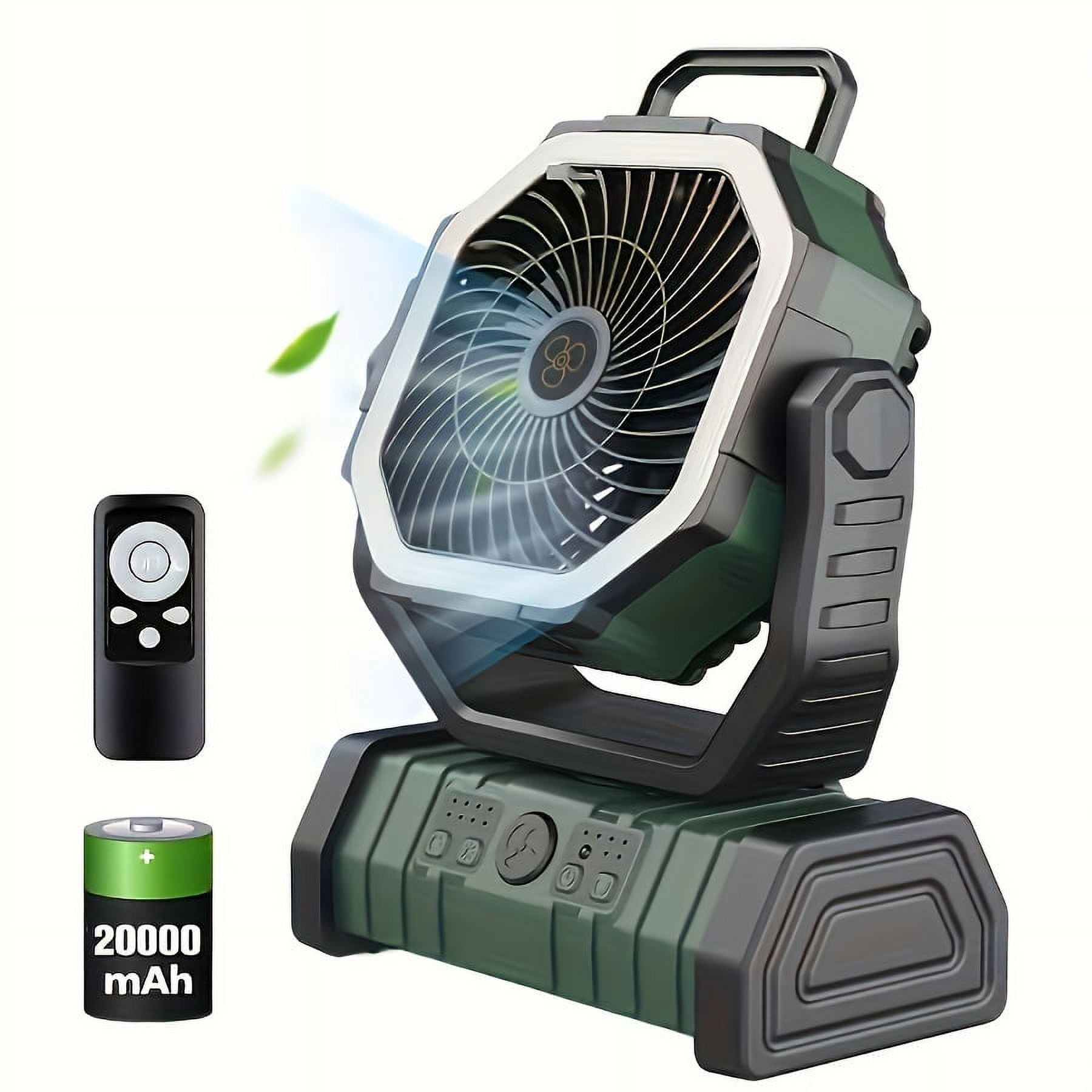 Portable Solar Camping Fan With LED Light, Long Battery Life, Portable ...