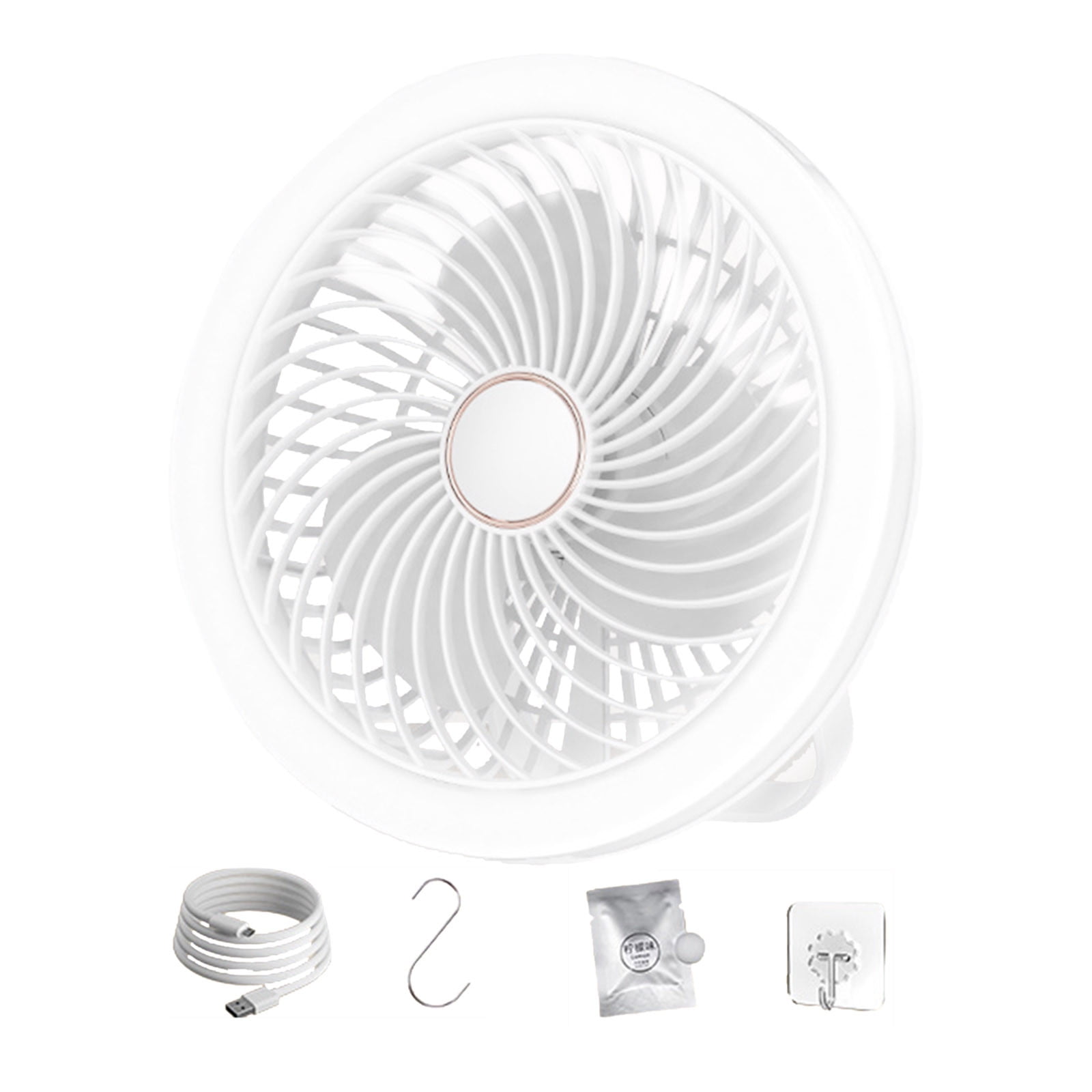 Portable Camping Fan with LED Lantern, Rechargeable Battery Operated ...