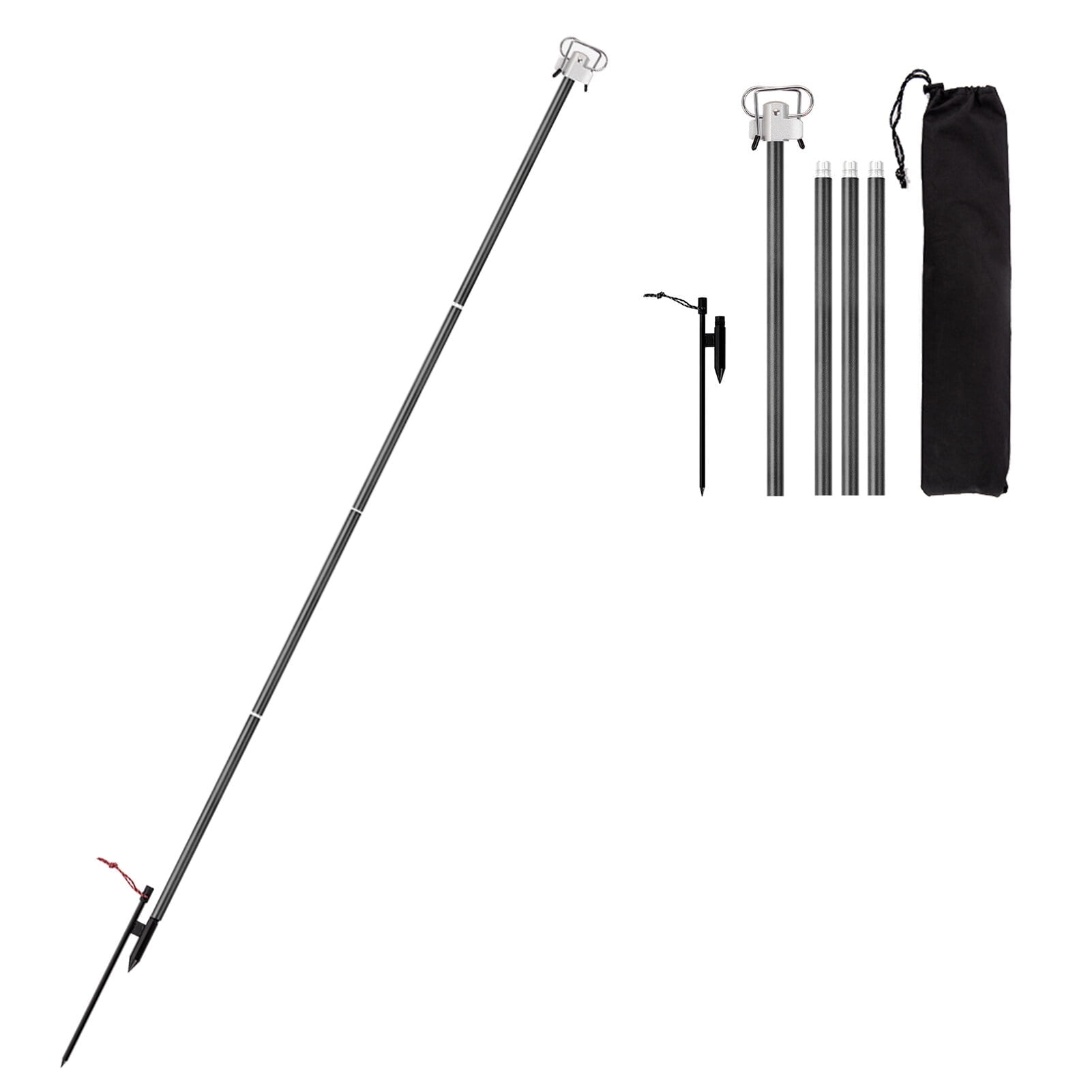 Portable Camping Folding Lamp Pole Lightweight Collapsible Aluminum ...