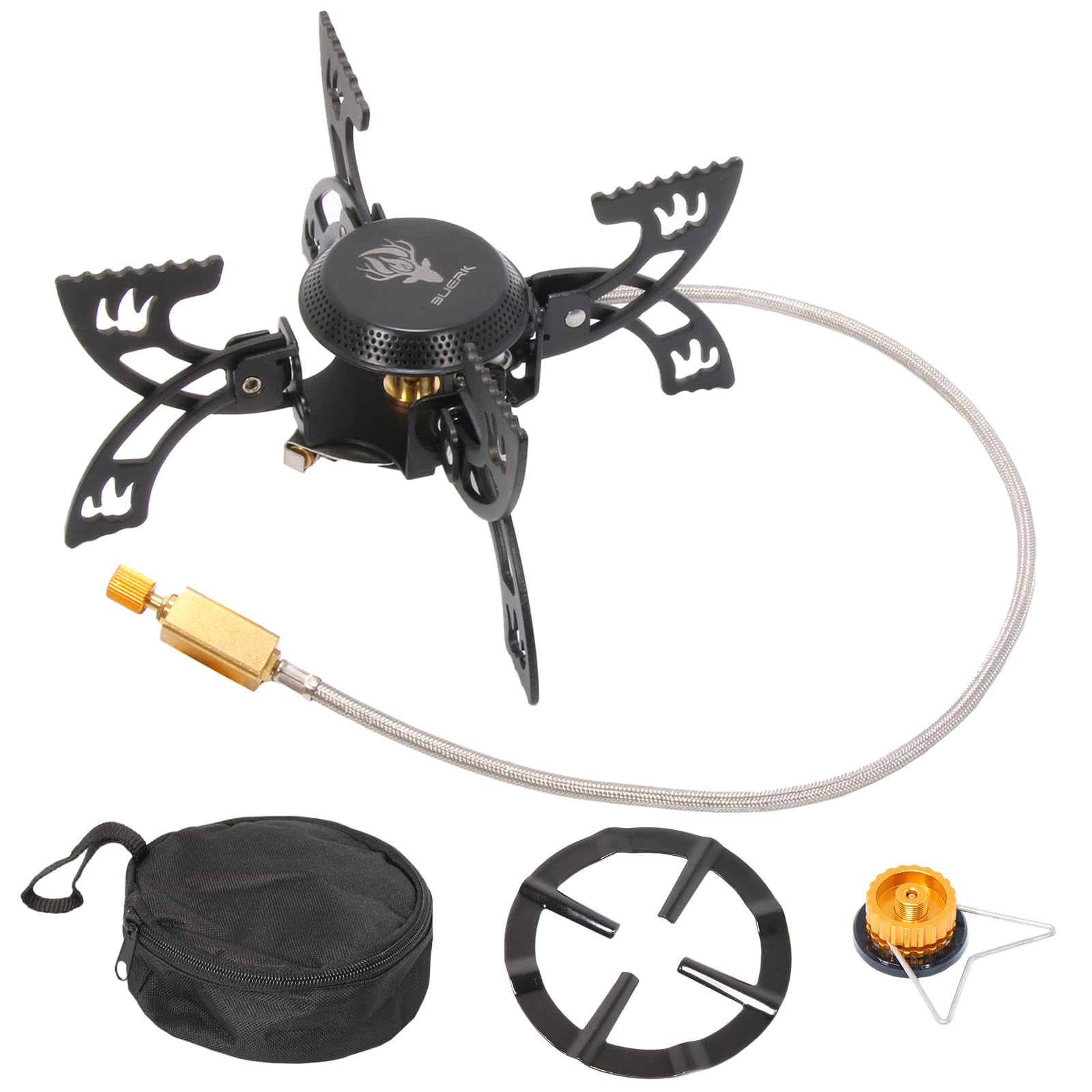 Portable Camping Gas Stove, 12,970 BTUs Backpacking Stove with Piezo ...