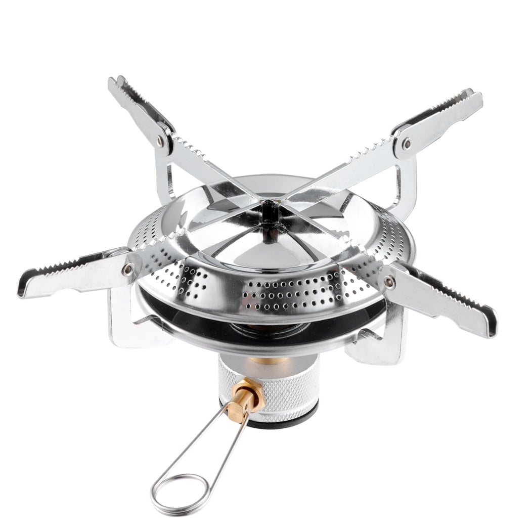 Portable Camping Gas Stove, Aluminum Foldable Backpacking Outdoor Stove ...